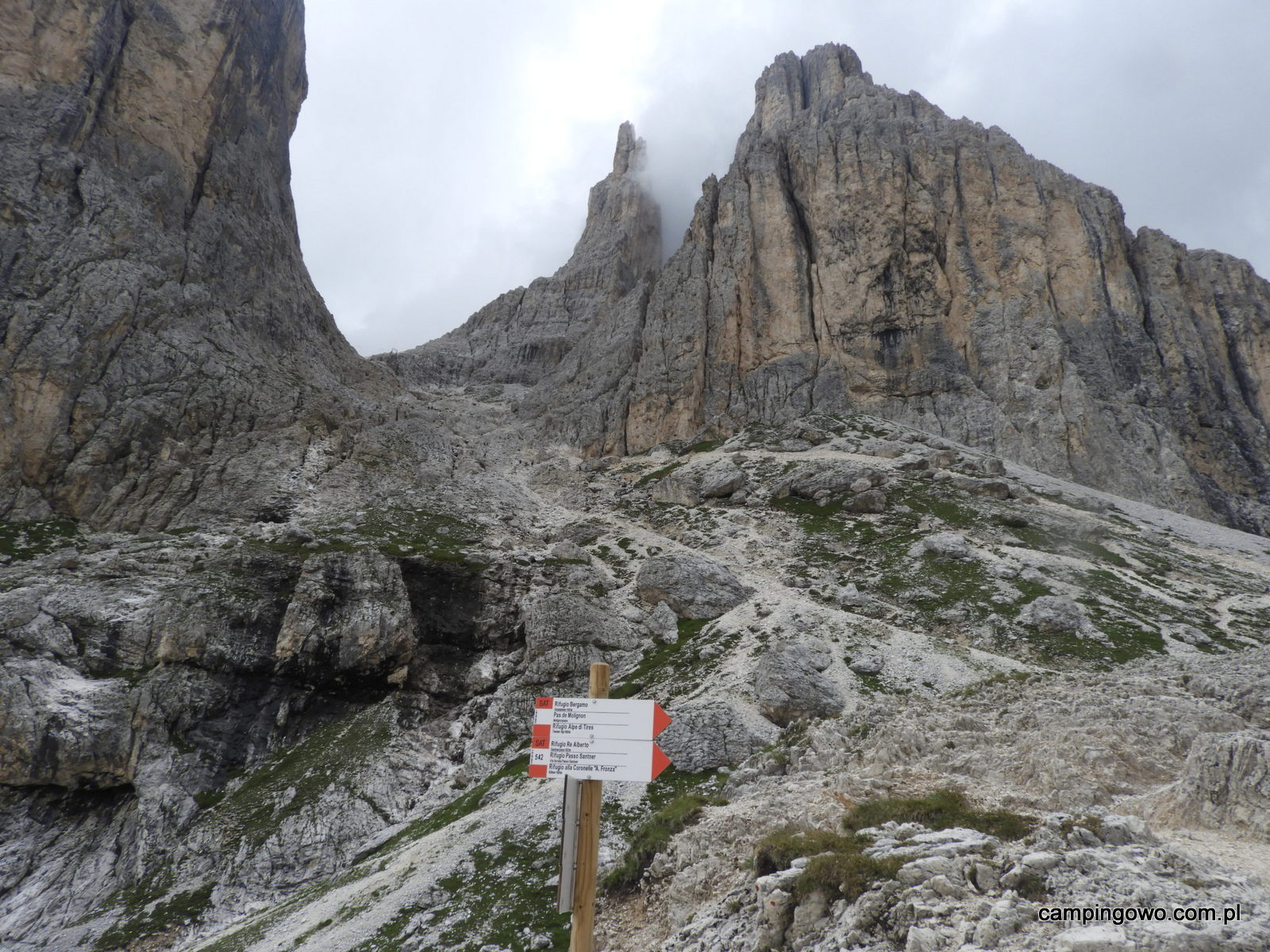 Via Ferrata Santner i trekking w Catinaccio. - Campingowo